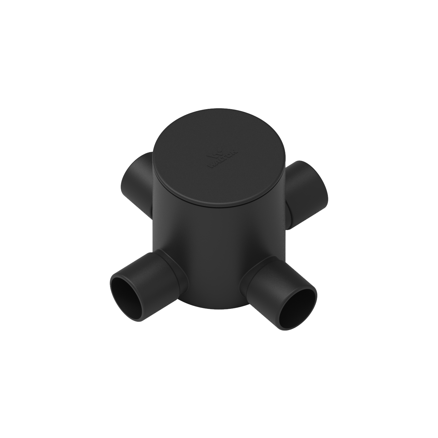 WPFC124LB (Circular Box 1/2'' 4 way long Black)