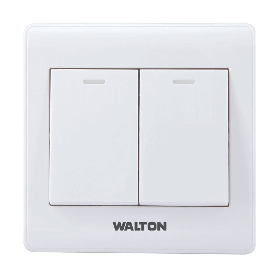 R2GSPW16.1B Pearl White [2 Gang Switch-B (1 Way)]