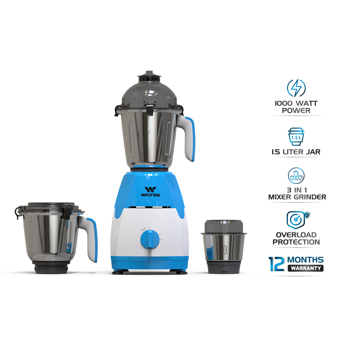 WALTON VK SERIES MIXER GRINDER 1000 WATT WBL-VK10N