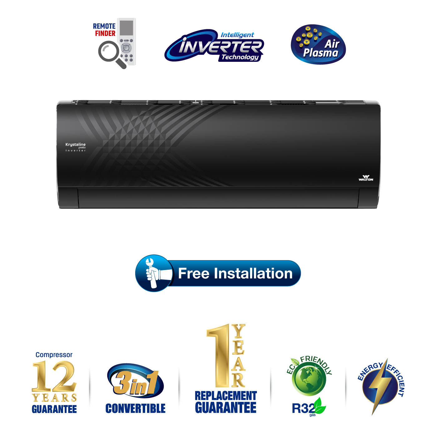 WSI-KRYSTALINE (PRETO)-18M [REMOTE FINDER]