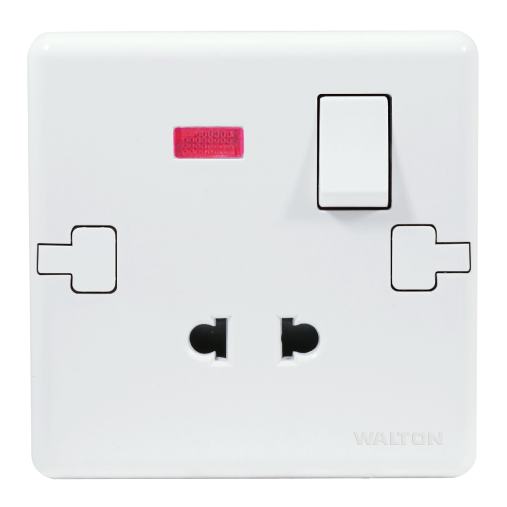 W12PSPW10 Pearl White (2 Pin Socket with switch)