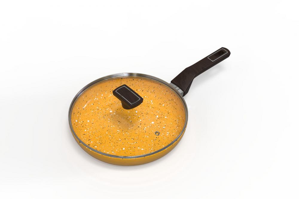 Walton Ceramic Coated Fry Pan with Glass Lid 26cm (WCW-FPCeramic26)