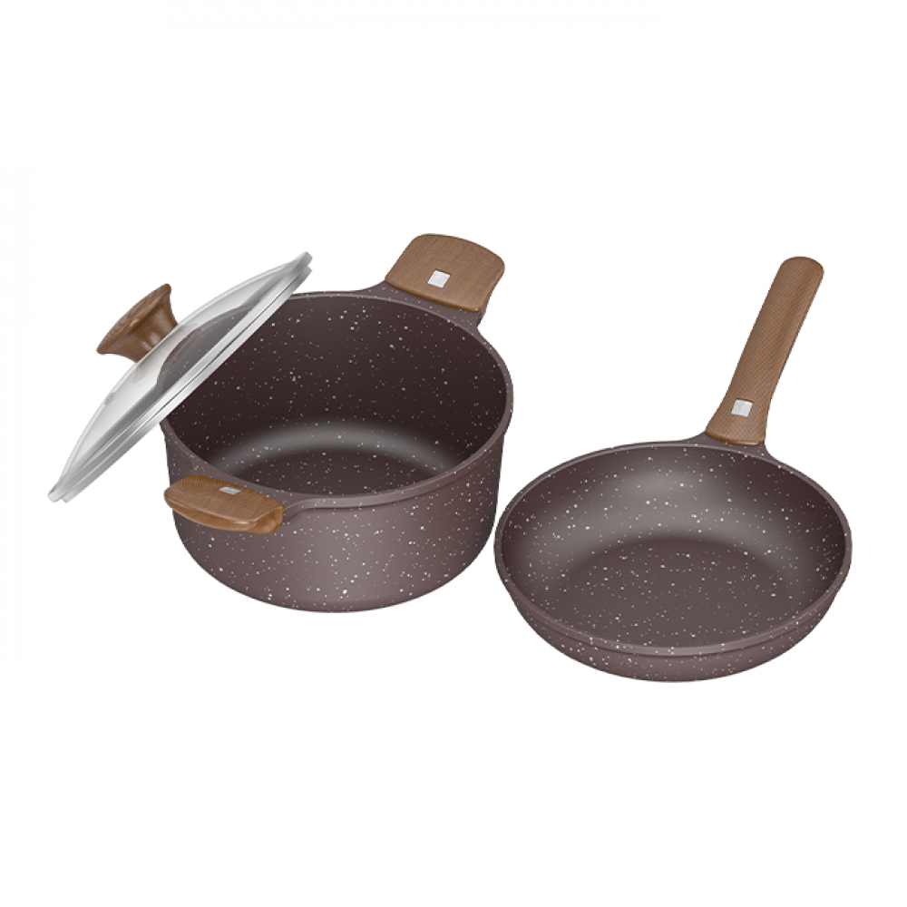 WALTON Die Cast Ceramic Coated Cookware 3 In 1 Combo WCW-COMD30